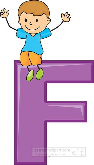 Free children alphabet letter f - Classroom Clipart
