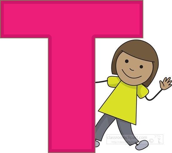 Free children alphabet letter t - Classroom Clipart