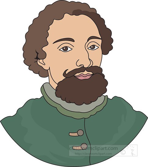 christopher columbus portrait clipart - Classroom Clipart