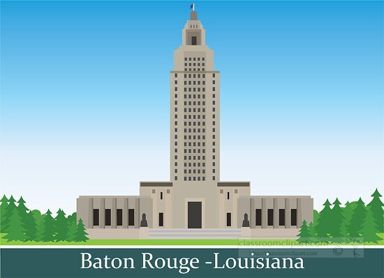 Free city capitol building baton rouge louisiana clipart - Classroom ...