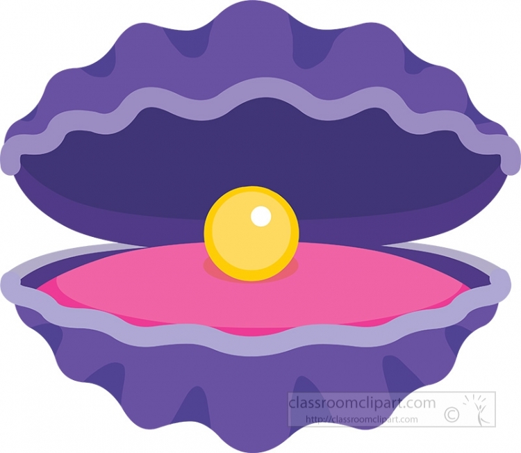 clam shell marine animal clipart - Classroom Clipart