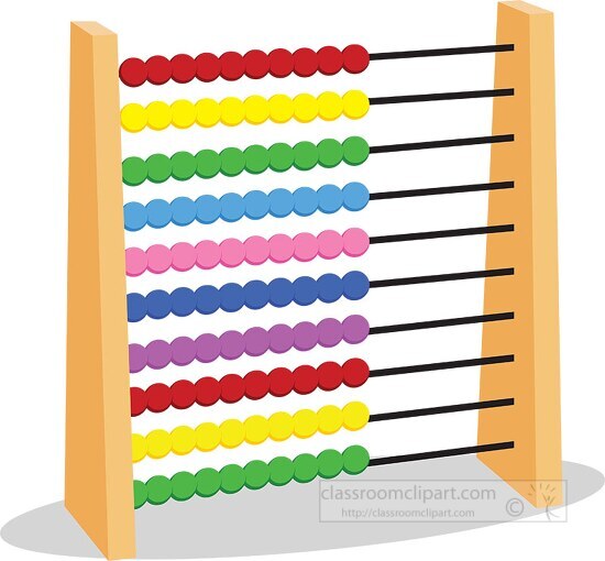 clipart of colorful abacus mathematics clipart - Classroom Clip Art
