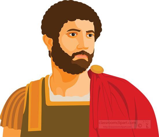 clipart of roman emperor hadrian ancient rome - Classroom Clip Art