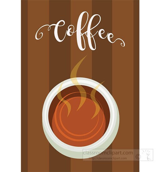 coffee cup above view with word coffee clipart 2 - Classroom Clip Art