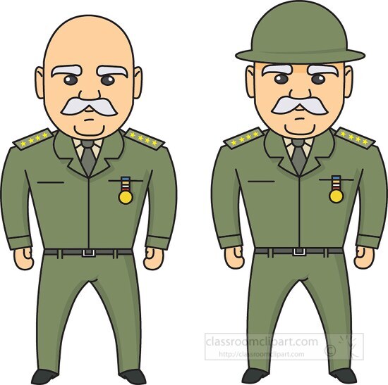 colonel wearing uniform clipart - Classroom Clip Art