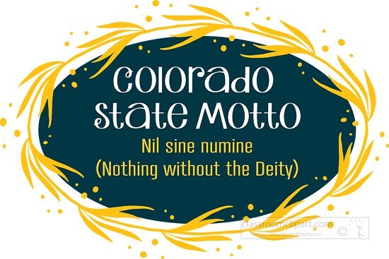 Colorado state motto decorative style clipart - Classroom Clip Art