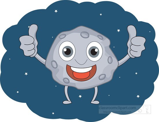 comet meteor cartoon character in outer space clipart 9026 - Classroom ...