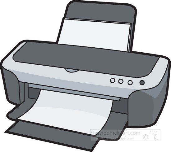 computer inkjet printer - Classroom Clip Art