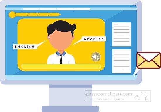 computer online courses education clipart - Classroom Clip Art