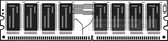 computer-ram-chip-black-outline-clipart - Classroom Clip Art