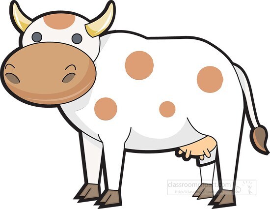 cow animal character clipart - Classroom Clip Art