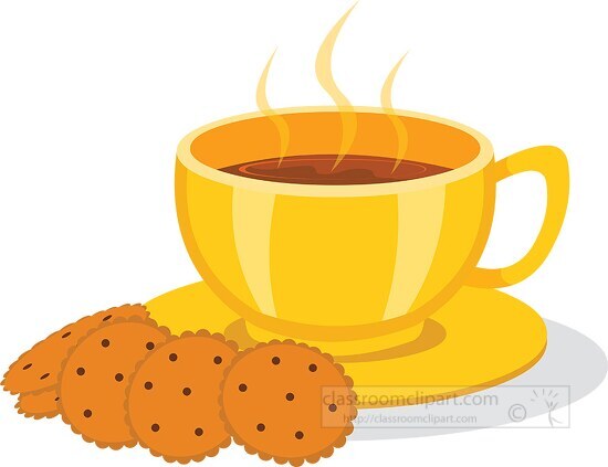 cup of tea and biscuits clipart - Classroom Clip Art
