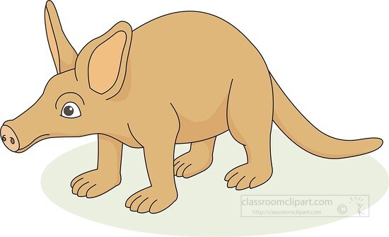 curious aardvark animal - Classroom Clip Art