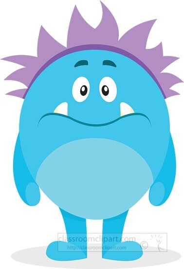 cute blue monster clipart - Classroom Clip Art