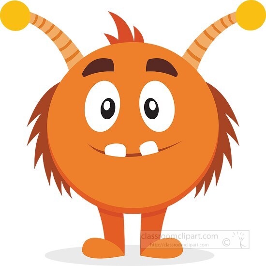 cute brown monster clipart - Classroom Clip Art