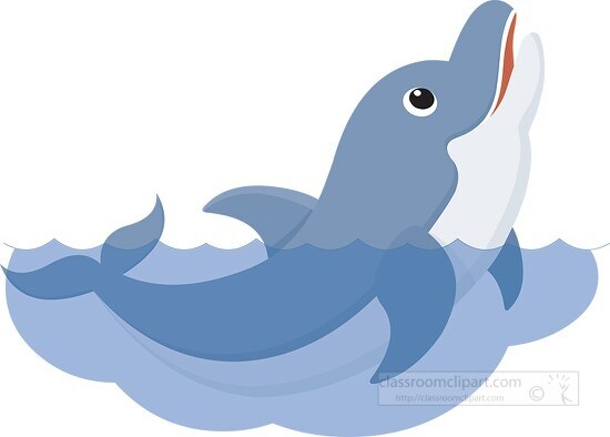 cute dolphin aquatic marine mammal clipart 6926 - Classroom Clip Art