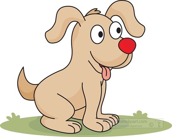 Free cute happy smiling puppy - Classroom Clipart