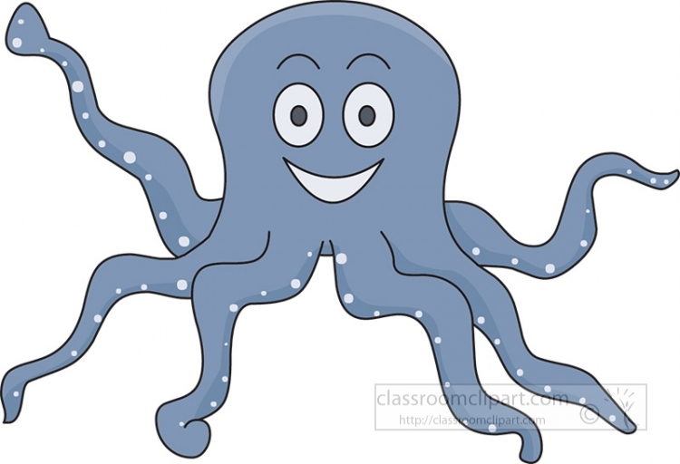 Marine Life Clipart-cute octopus animal 22