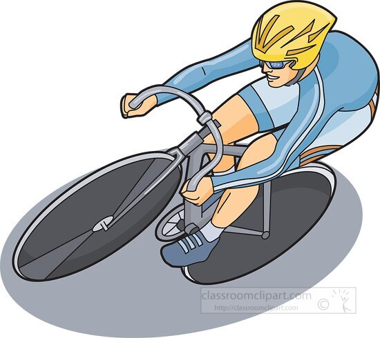 man participating in bike race clipart - Classroom Clip Art