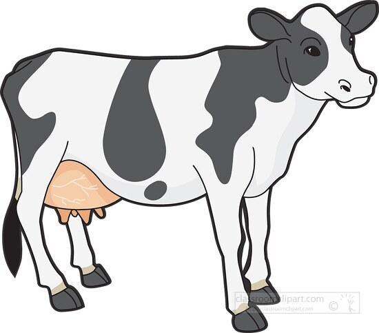 Dairy Cow Clipart - Classroom Clip Art
