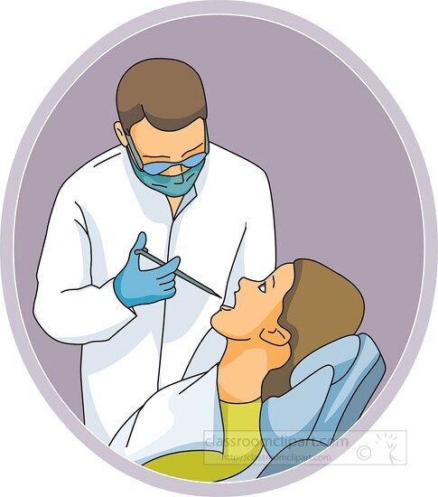 Dentist with Patient Clipart - Classroom Clip Art