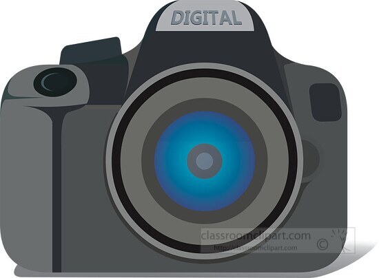 Dgital camera front side clipart - Classroom Clipart