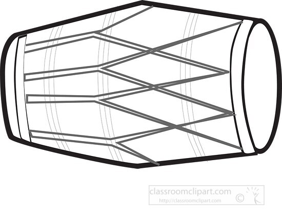 drums black outline clipart - Classroom Clipart