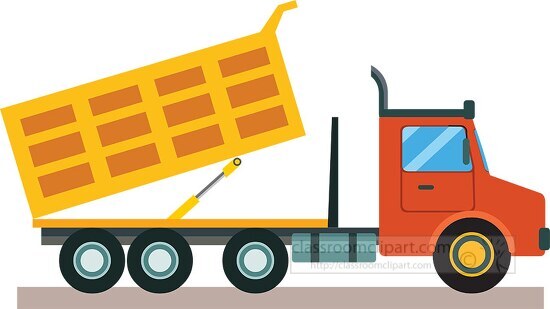 dump truck construction and machinary clipart - Classroom Clip Art
