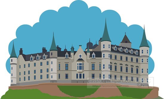 dunrobin castle scotland clipart - Classroom Clipart
