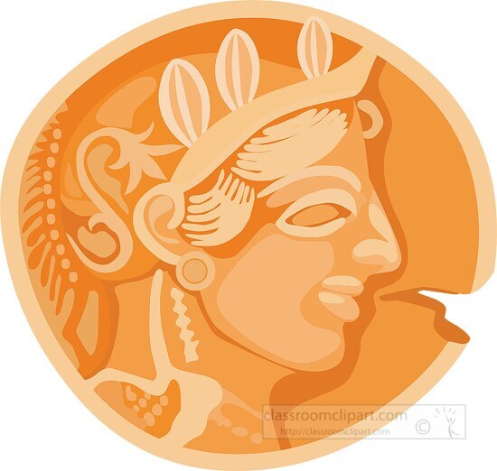early athenian coin ancient greece clipart - Classroom Clip Art