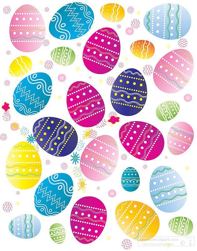 easter egg pattern clipart color dots 2 - Classroom Clip Art