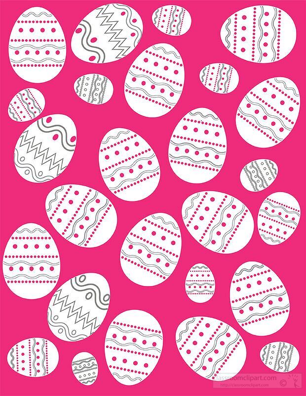 easter egg pattern clipart pink - Classroom Clip Art
