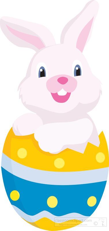 easter rabbit in egg 01 animation - Classroom Clipart