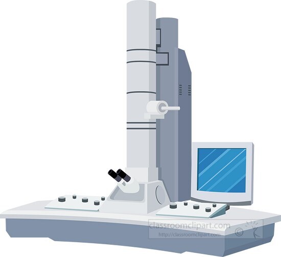 Free electron microscope uses beams of electrons clipart - Classroom ...