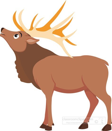 elk with big antlers clipart - Classroom Clip Art