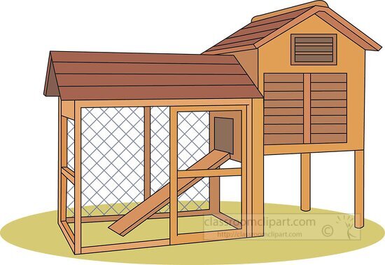 empty chicken coop clipart 091 - Classroom Clip Art