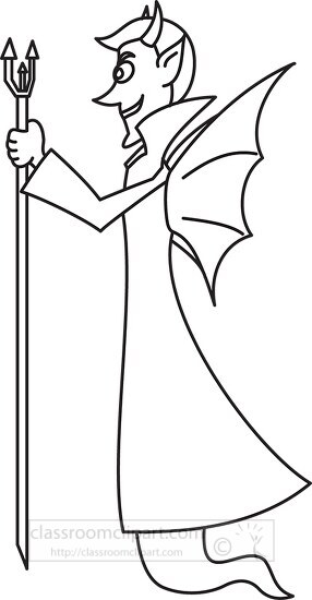 evil devil outline 924 clipart - Classroom Clip Art