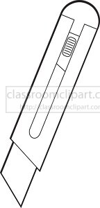exacto knife black outline clipart - Classroom Clip Art