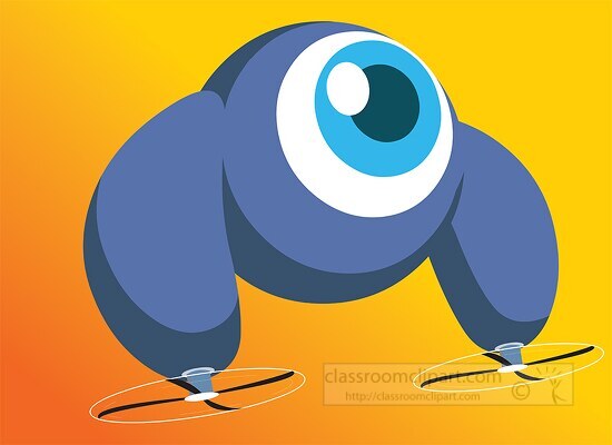 fantasy flying robot character clipart 93017 - Classroom Clip Art