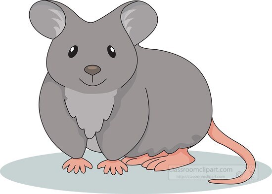 Fat Looking Mouse Clipart - Classroom Clip Art