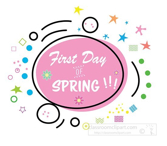 first day of spring 2a - Classroom Clip Art