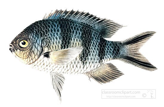 Free fish isolated on white background 3105 - Classroom Clipart