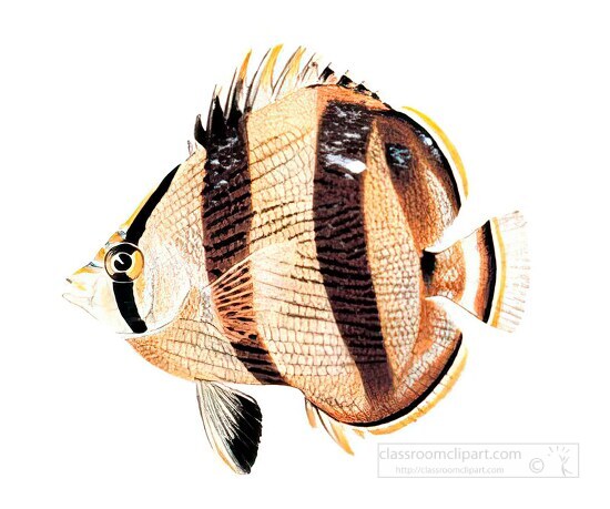fish isolated on white background 3151 - Classroom Clipart