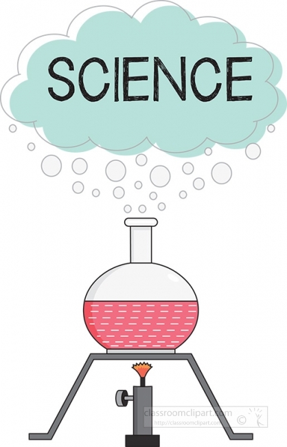 flat bottomed flask on flame science experiment science gray col ...