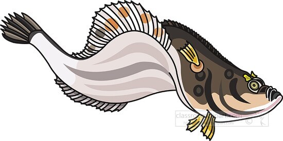 Free flat fish 13 - Classroom Clipart