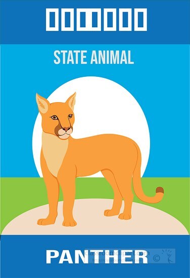 florida state animal panther vector clipart image - Classroom Clip Art