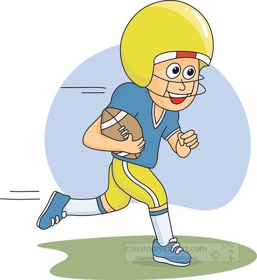 Ball Sports Clipart-football running for touchdown clipart