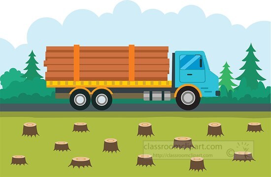 forest cutting logging industry clip art - Classroom Clip Art