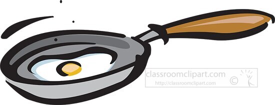 fried eggs in pan 0120 - Classroom Clip Art