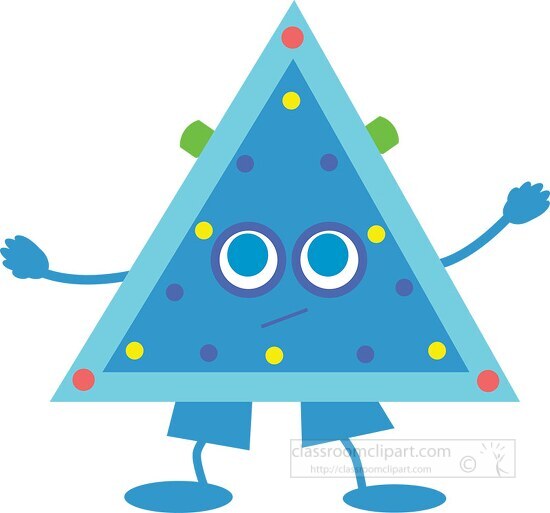 fun cute character shaped like triangle clipart - Classroom Clip Art